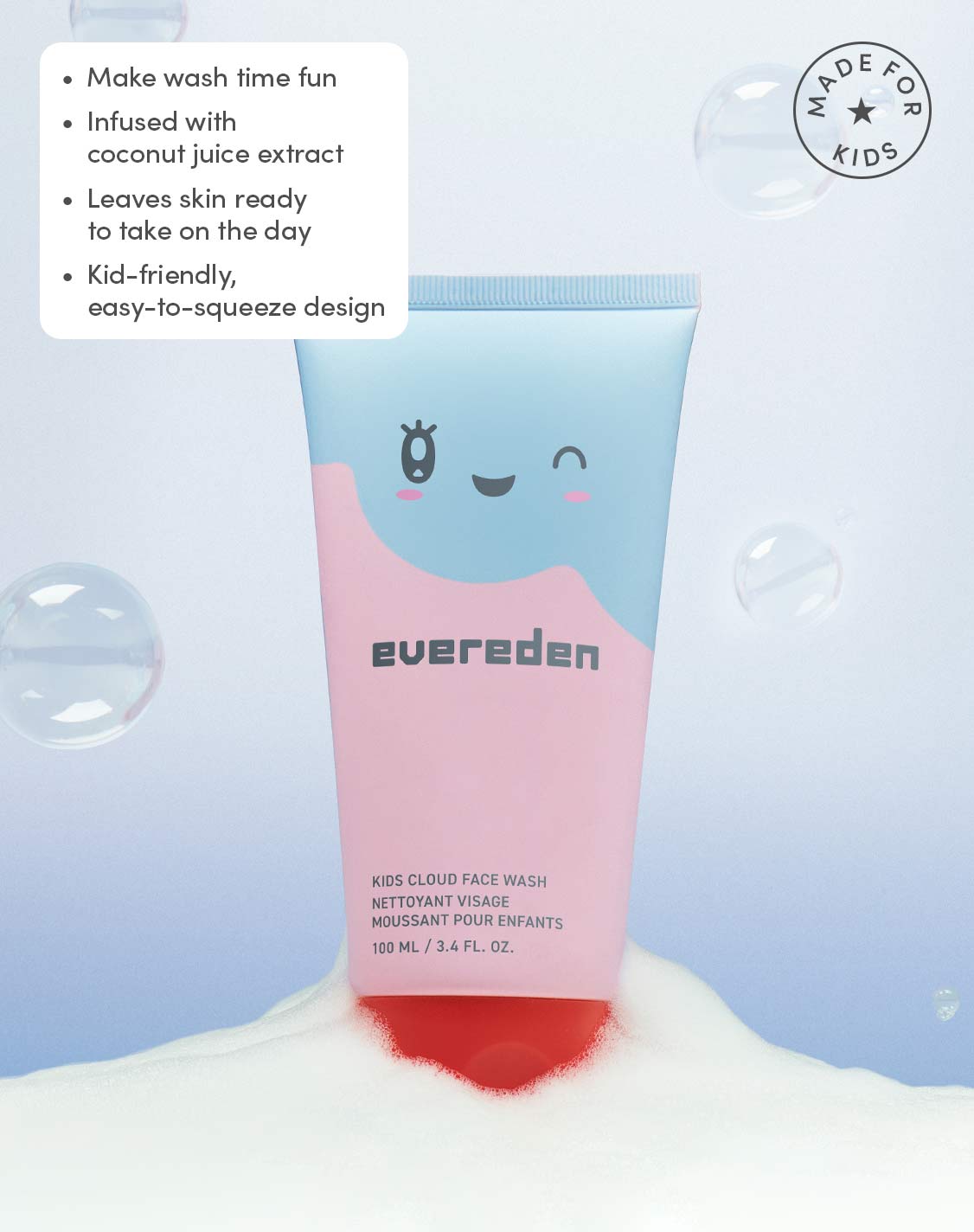 Evereden | Kids Cloud Face Wash | Clean Skincare