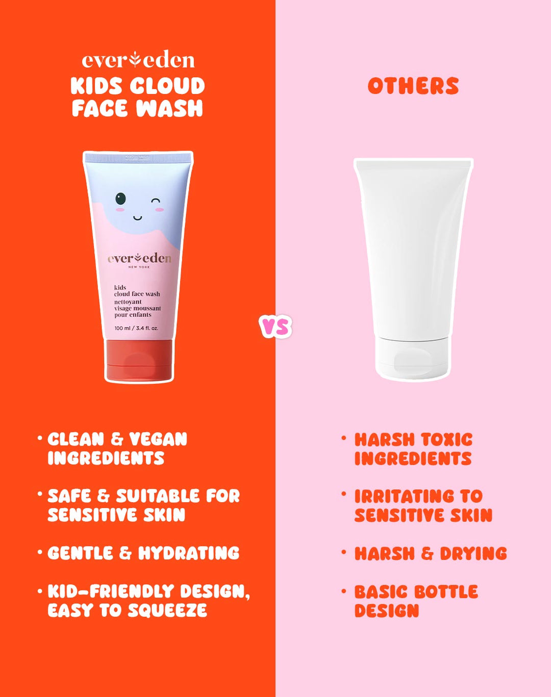 Evereden | Kids Cloud Face Wash | Clean Skincare